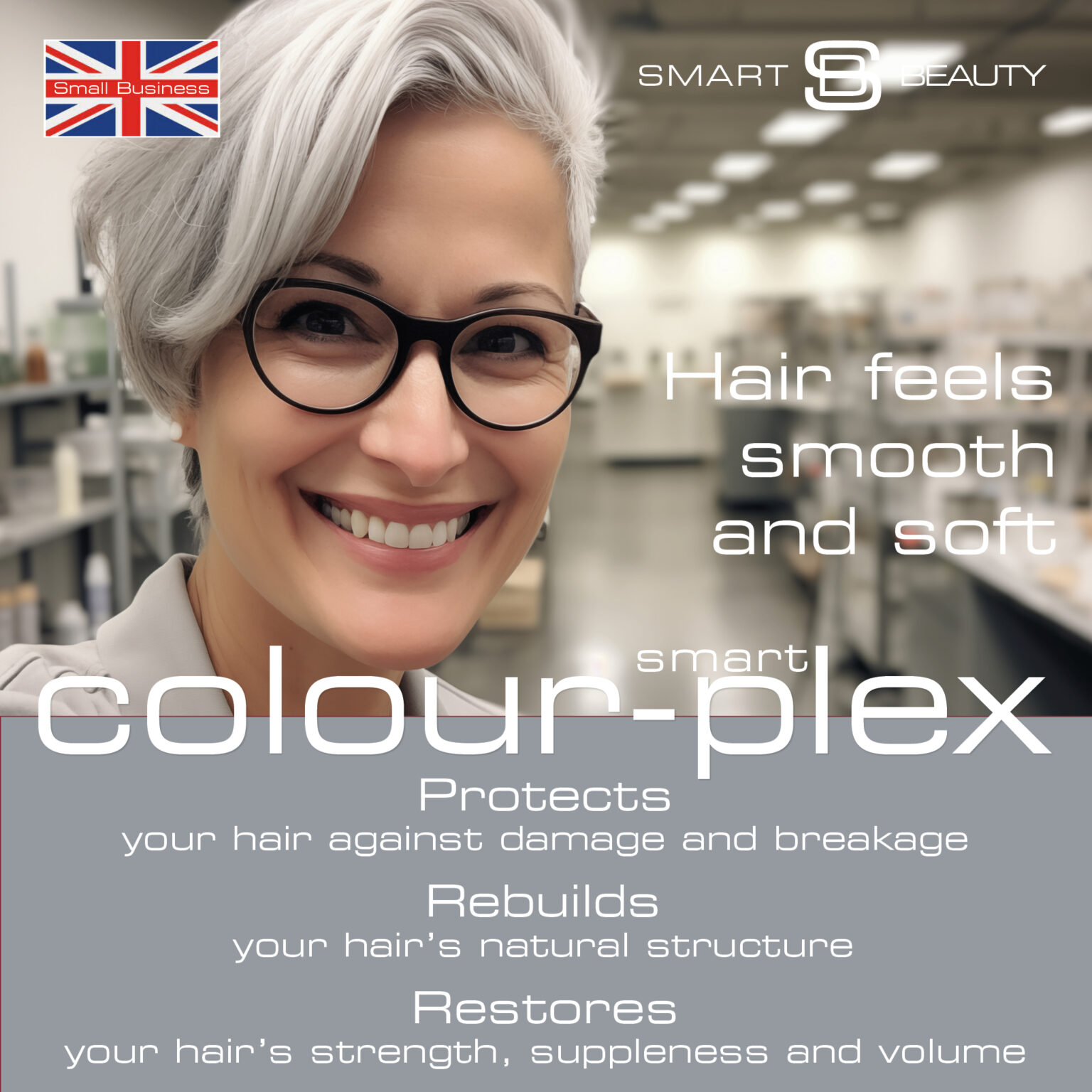 Metallic Silver Hair Dye with Plex Anti-breakage Technology